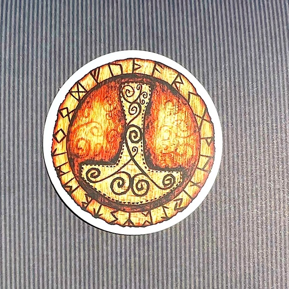 Hand Crafted | Wall Decor | Ancient Hammer Mjlnir Old Norse God ...